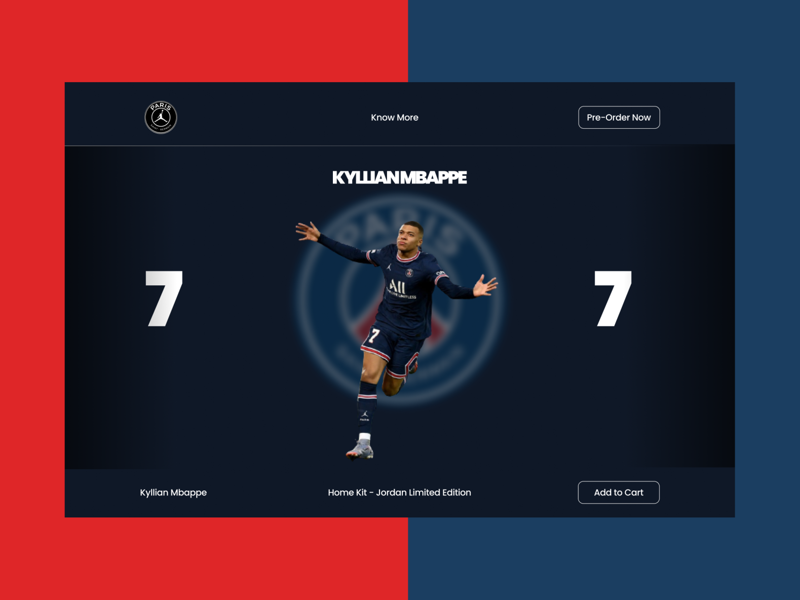 PSG Online Shop Concept - Kyllian Mbappe by Vishnu P P on Dribbble