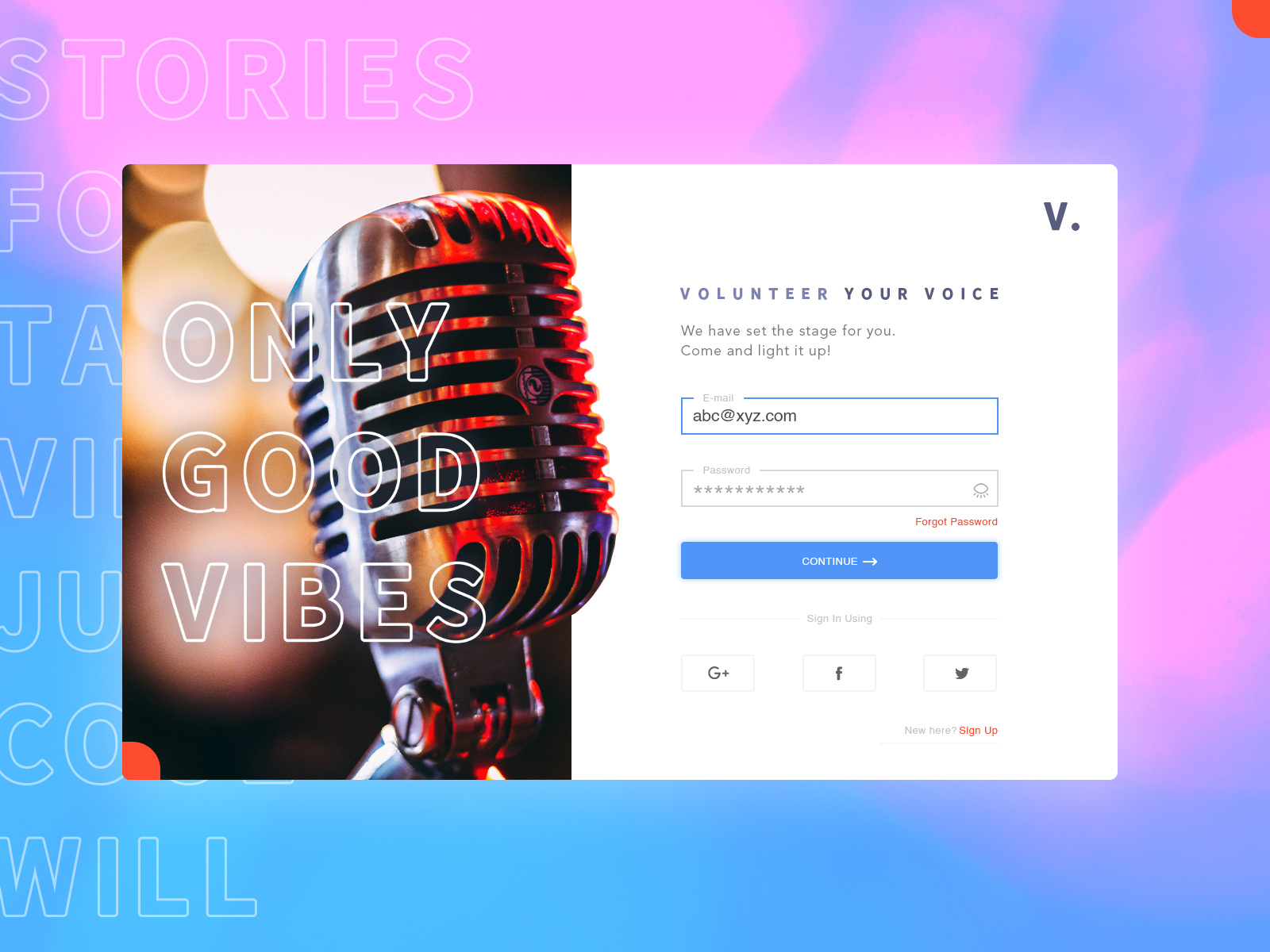 UI Study - Sign In Page by Harshal Gosavi on Dribbble