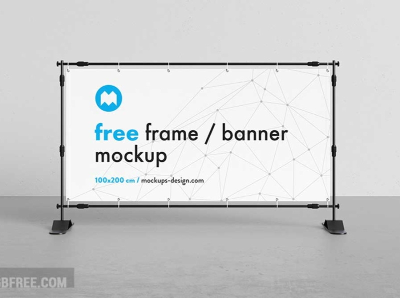 Free banner frame stand mockup 100 x 200cm by RGBfree on Dribbble
