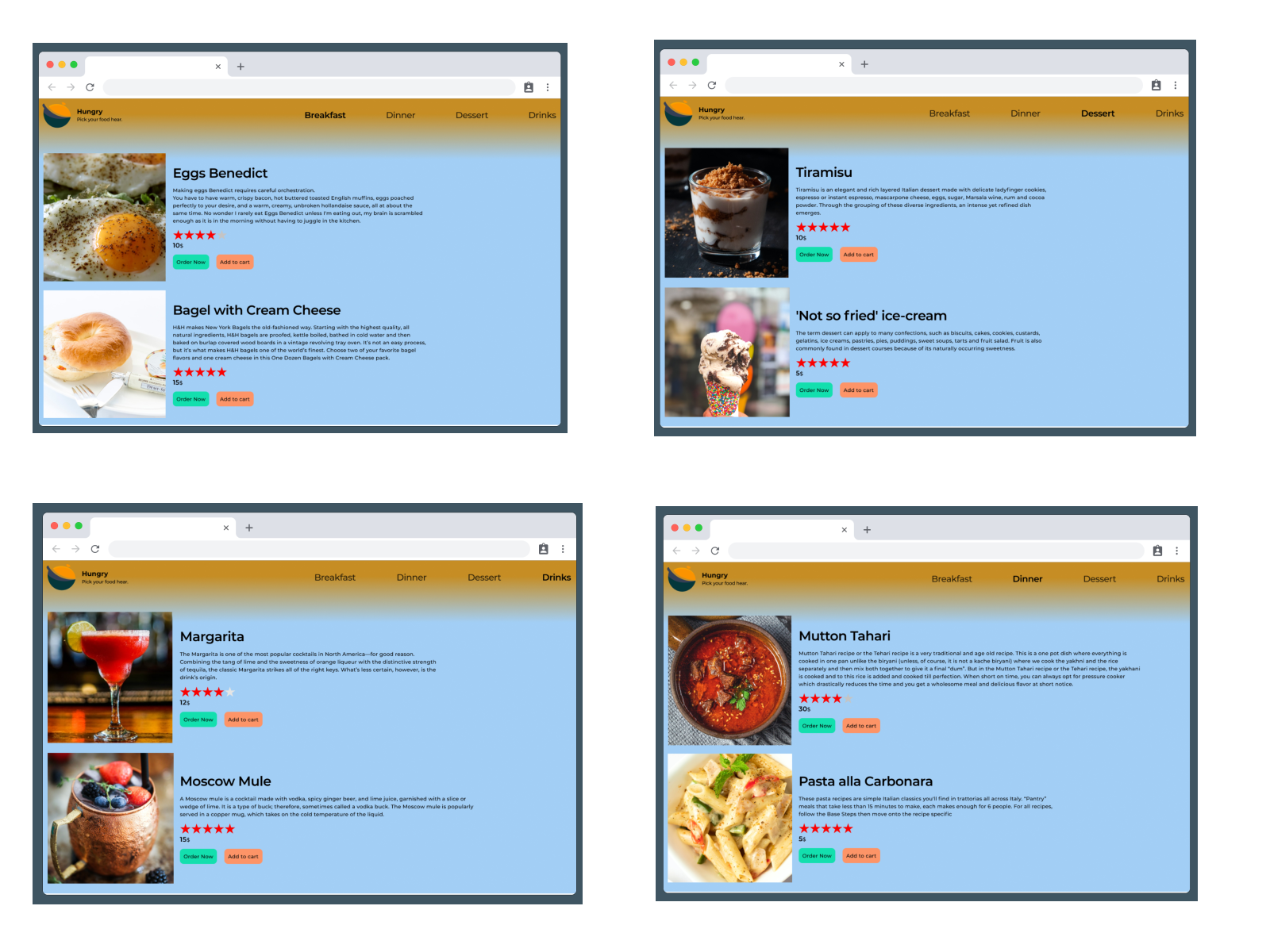 Food/Drink Menu by Kushal karmaker on Dribbble