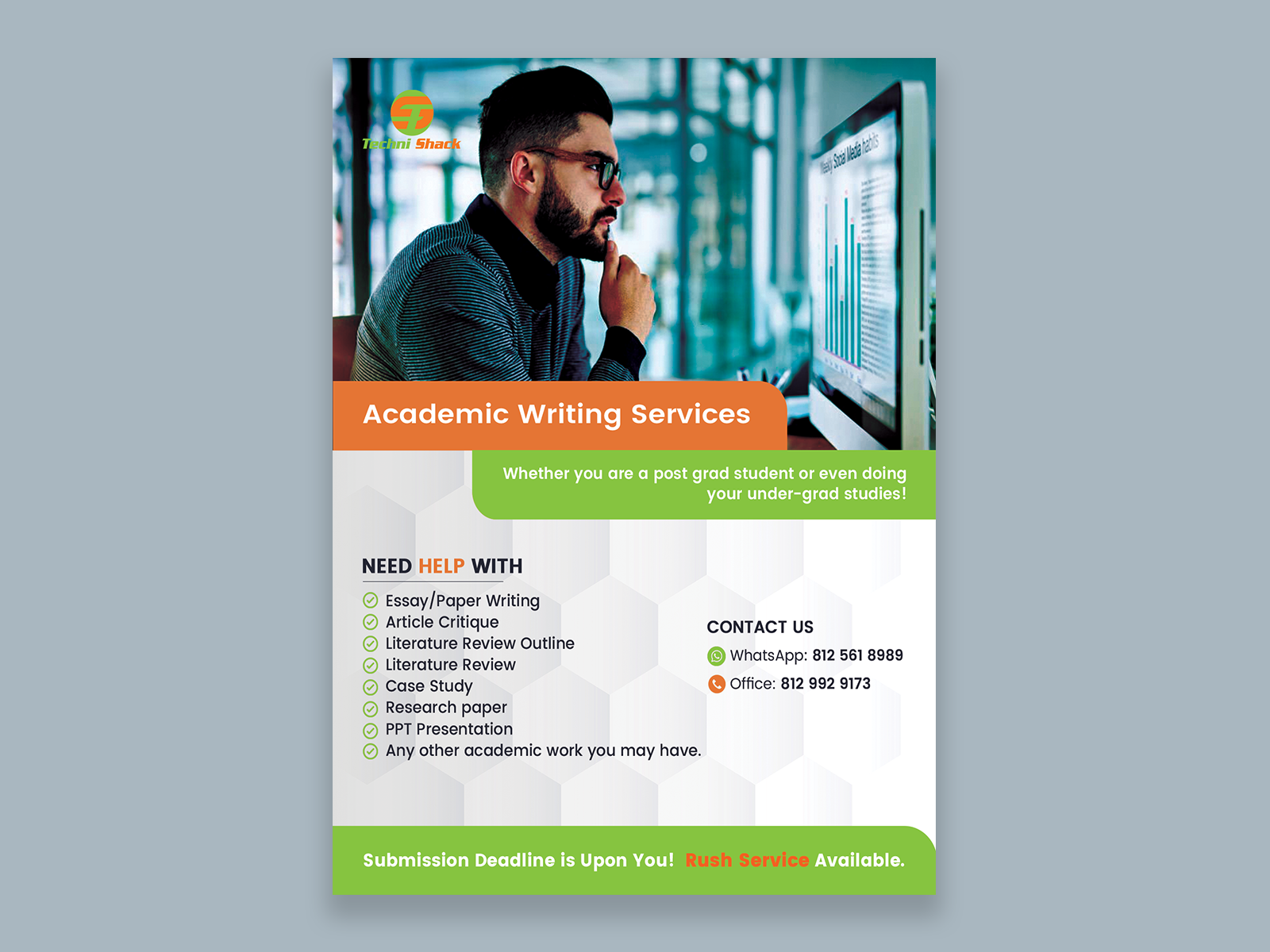 Academic Services Flyer by Kushal karmaker on Dribbble