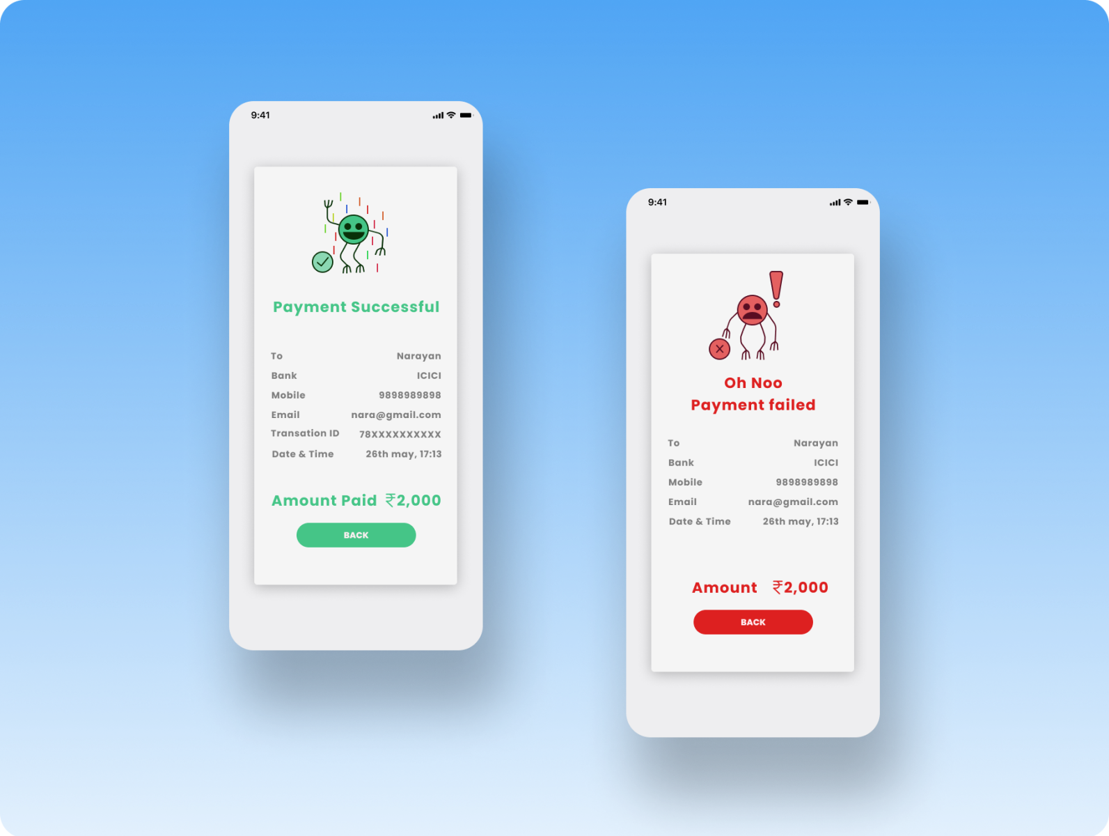 Payment successful screen by Chaithanya B S on Dribbble