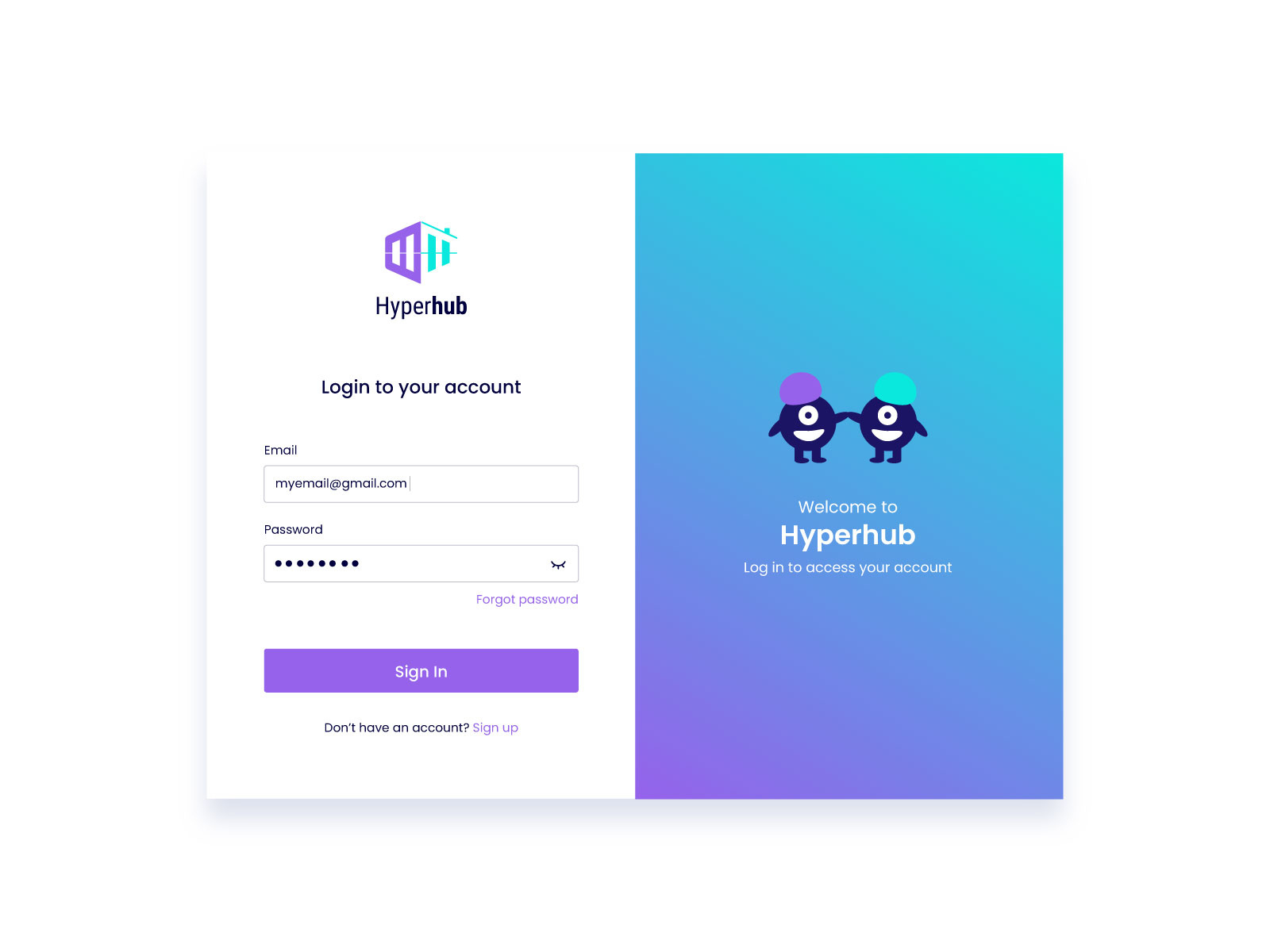 Hyperhub - Login UI by Francis Austria on Dribbble