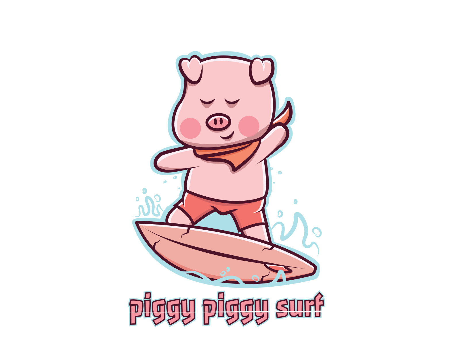 piggy piggy surf by ciuycio on Dribbble