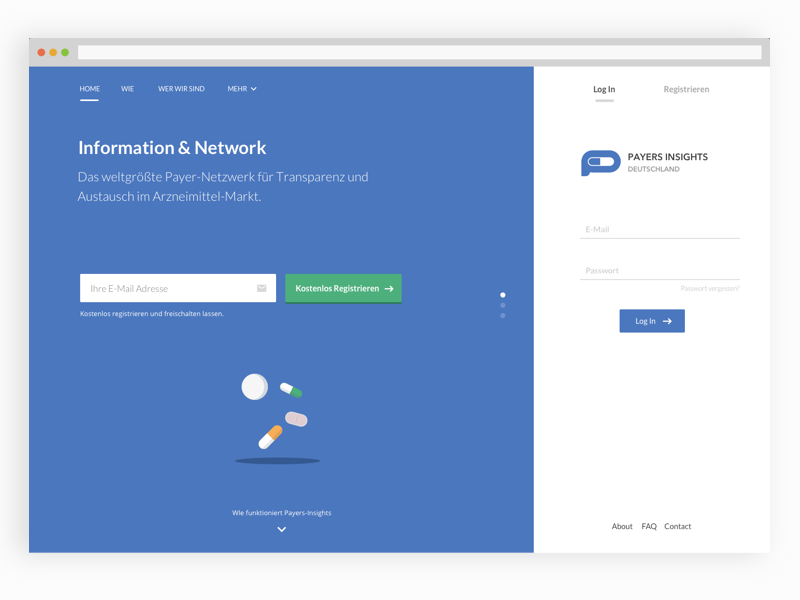 Landingpage & Login by Philipp Henzler on Dribbble