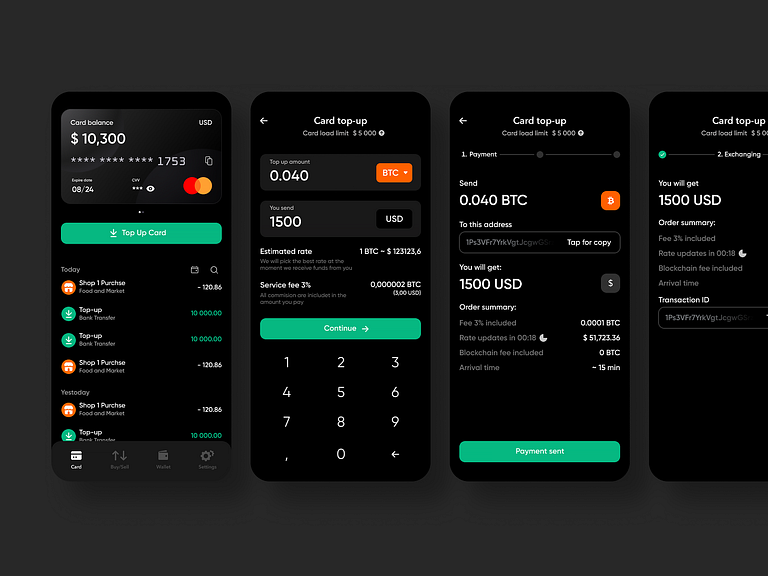 Card Top Up by Yurii on Dribbble