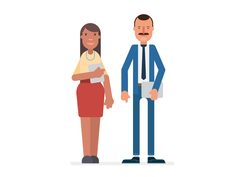 Boss Man And Boss Lady by Isaac on Dribbble