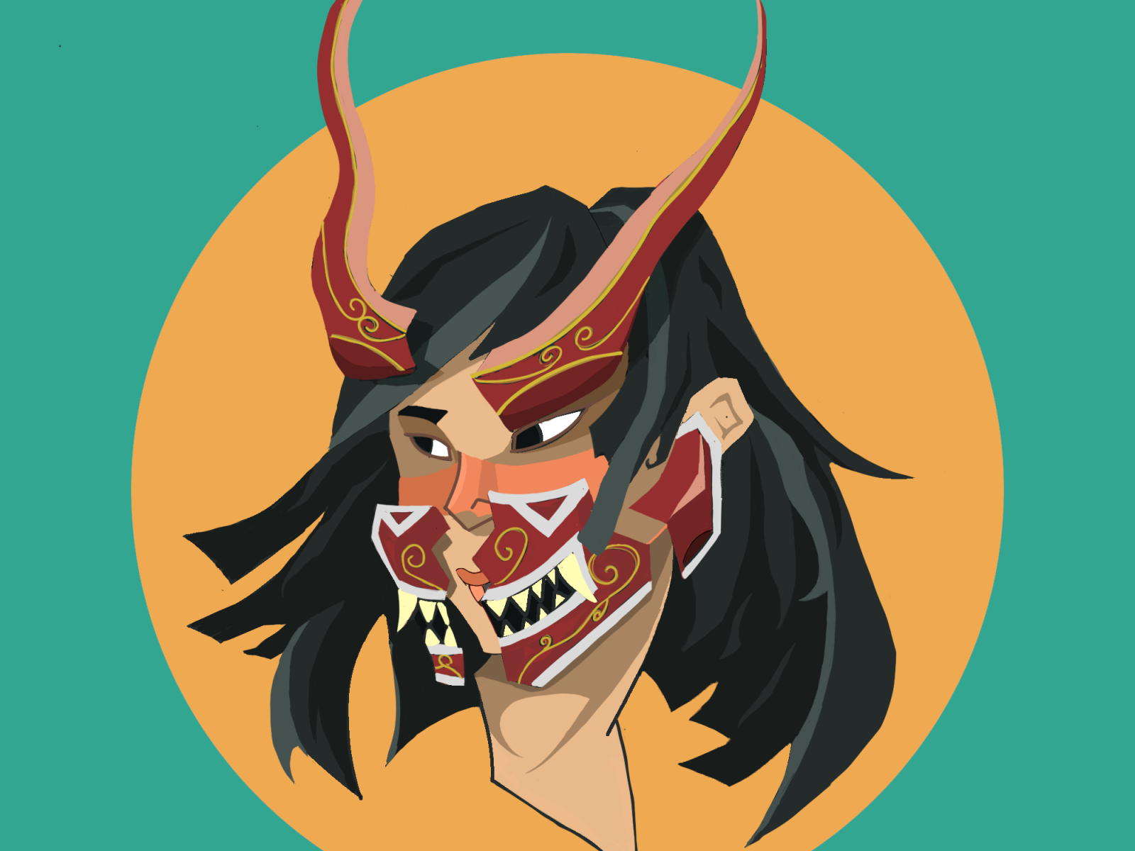 Shattered mask by Gabe Teal on Dribbble