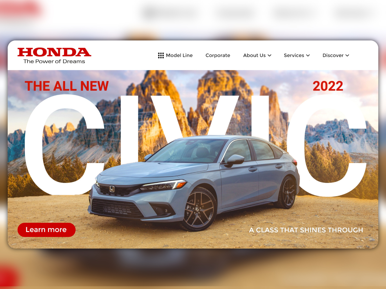 Honda Landing Page Design by Adeel Habib on Dribbble