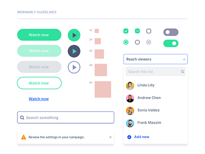 Design system and brand guideline for Webinarly, Inc. by Leandro ...