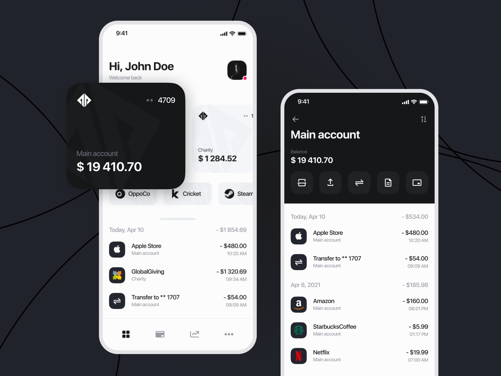 Phoenix - mobile bank by Ilya Gerasimovich on Dribbble