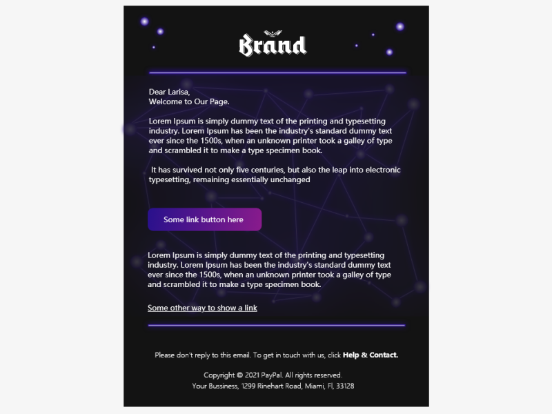 Email Design + HTML project by Larisa Varga on Dribbble