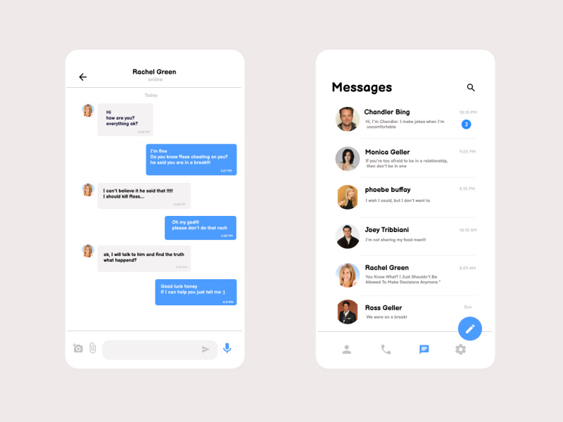 Direct Messaging by Fedrico on Dribbble