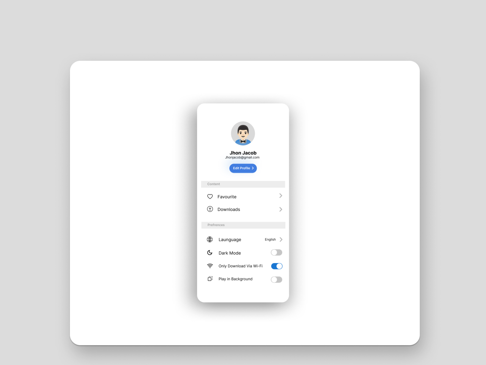 User Profile Ui #DailyUI by we Gujarat on Dribbble