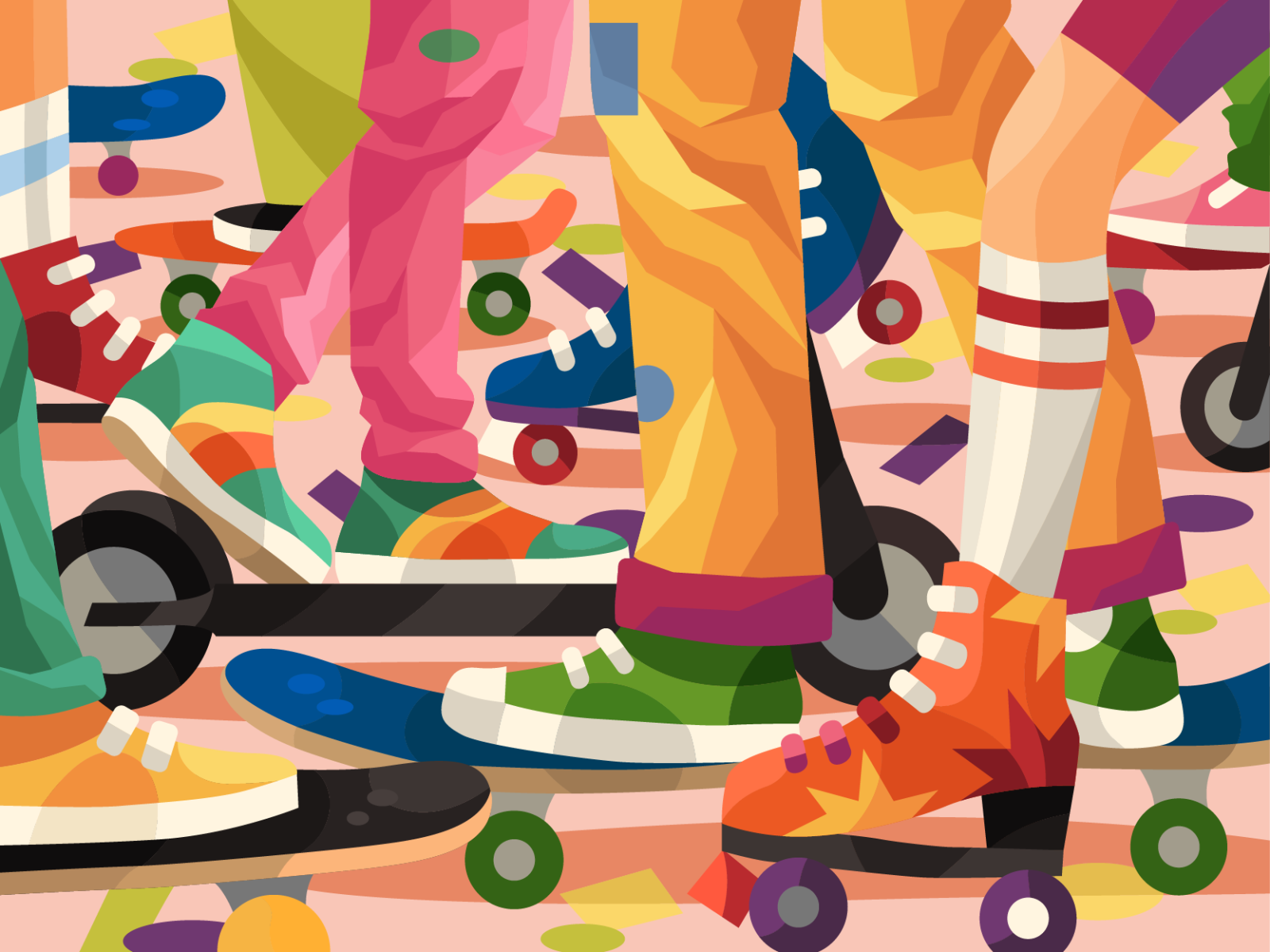 Rollers and skateboards by Anastasia Zhenunk on Dribbble