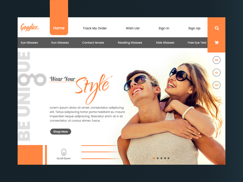 Optical Store Website Design by Sirisha on Dribbble
