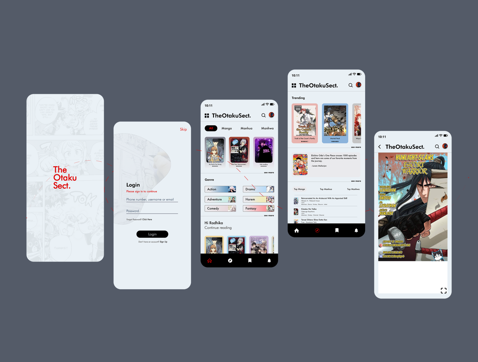 Read Manga: Mobile App by Yogesh Ojha on Dribbble