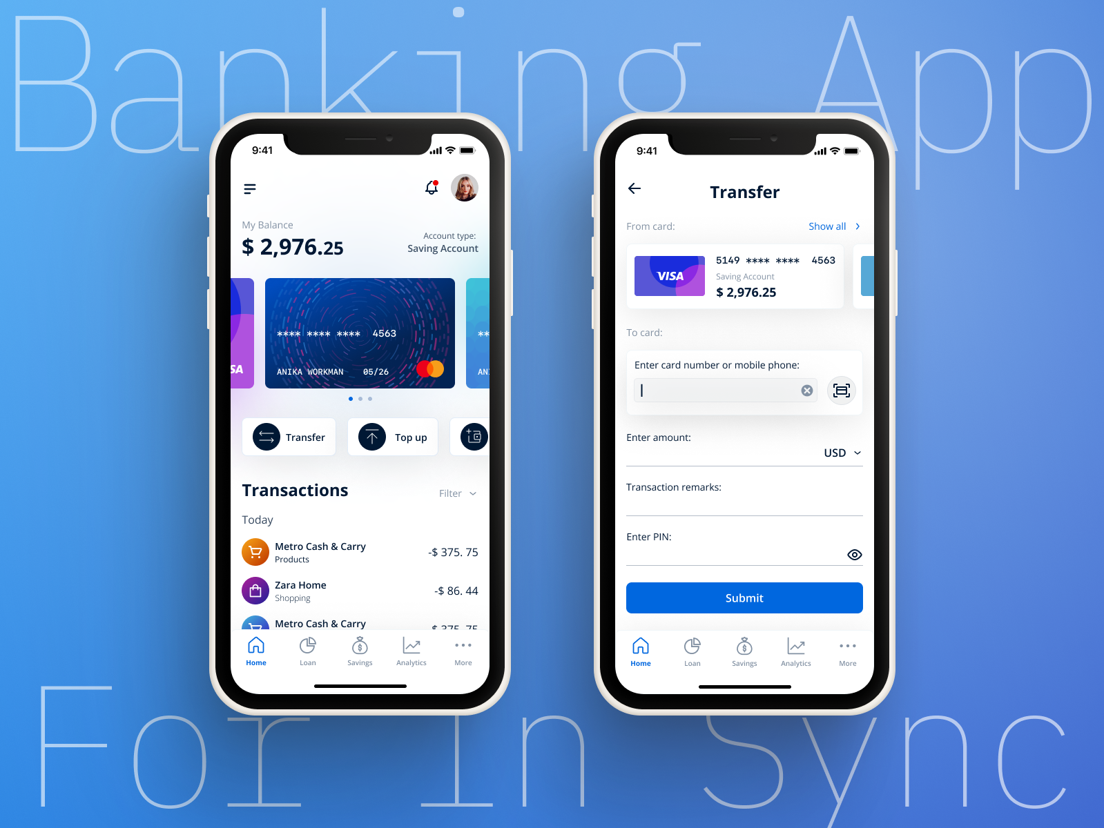 Banking App Concept by Velumm on Dribbble