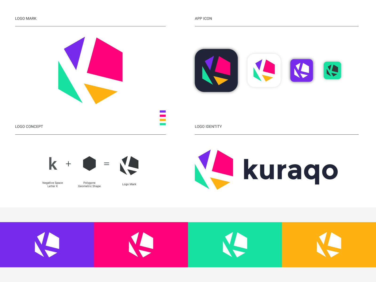 Negative space K Letter | Modern | Abstract - Logo Design by MD Foysal ...