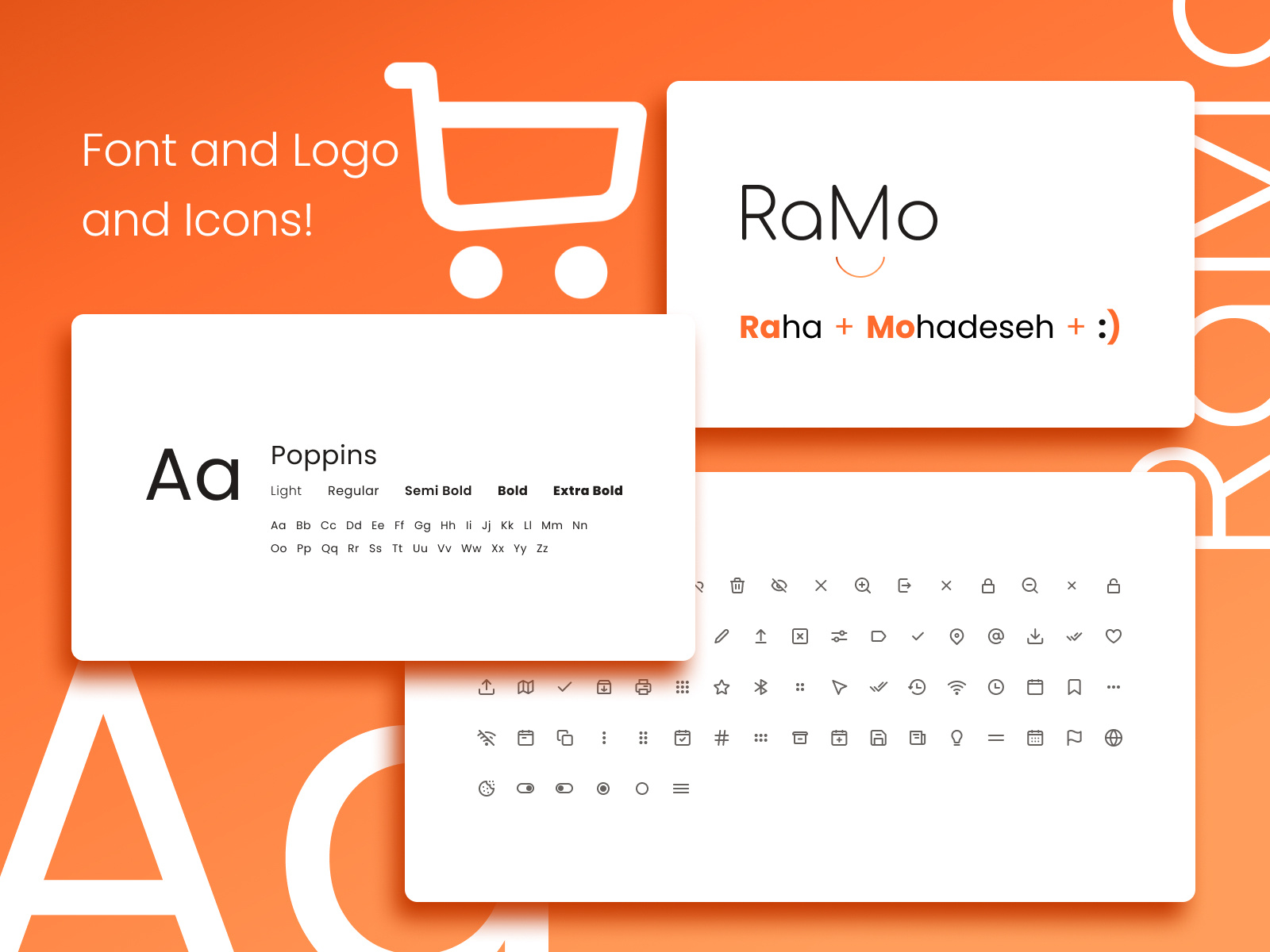 Logo, Fonts and icons by Mohadese Fallah on Dribbble