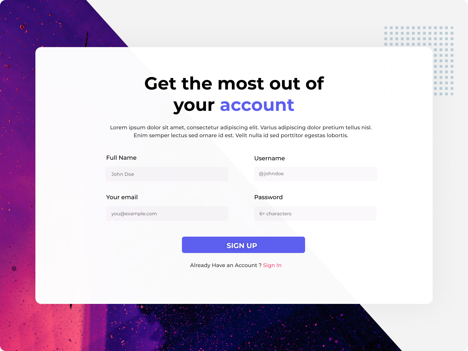 Sign-up Form Inspiration Design by Amit Kumar on Dribbble