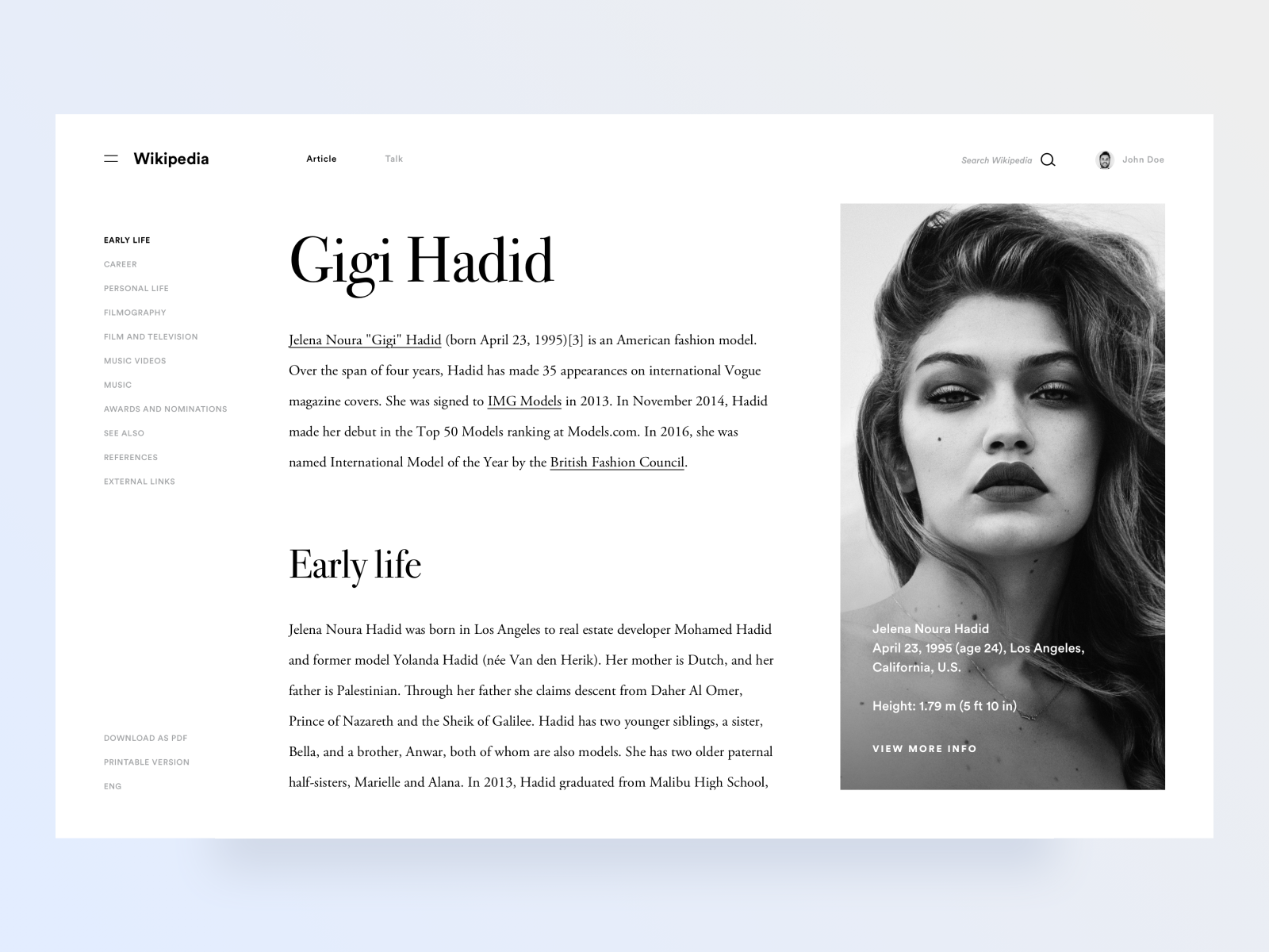 Wikipedia Reimagined by Manoj 🇮🇳 on Dribbble