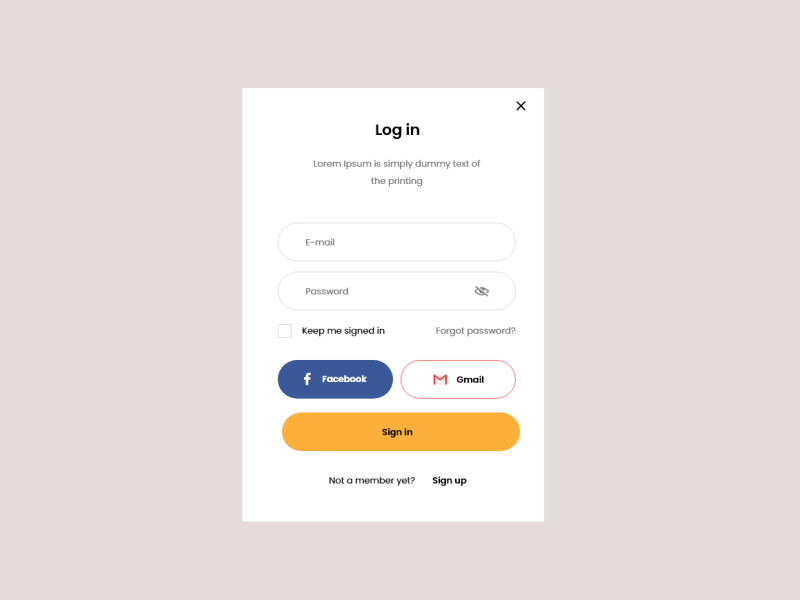 UI UX design Login page by roshan awasthe on Dribbble