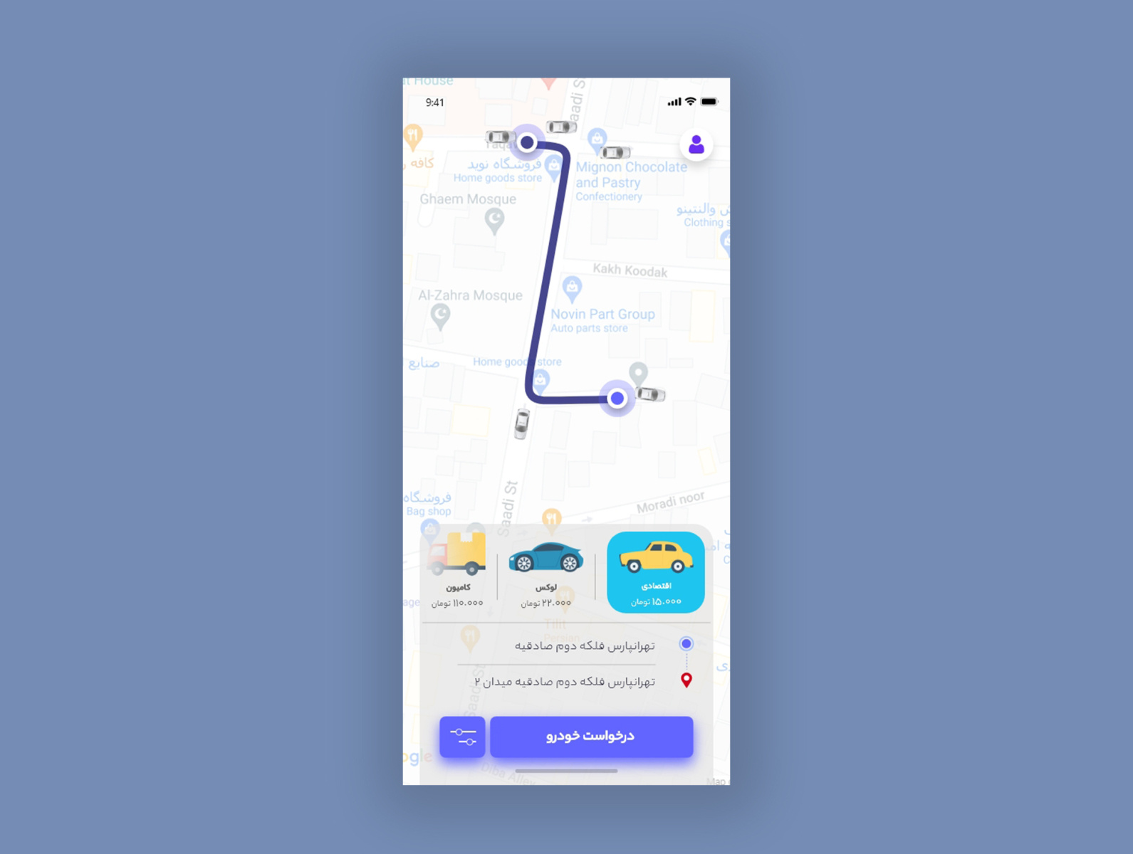 Taxi Ui mobile app by Majid on Dribbble