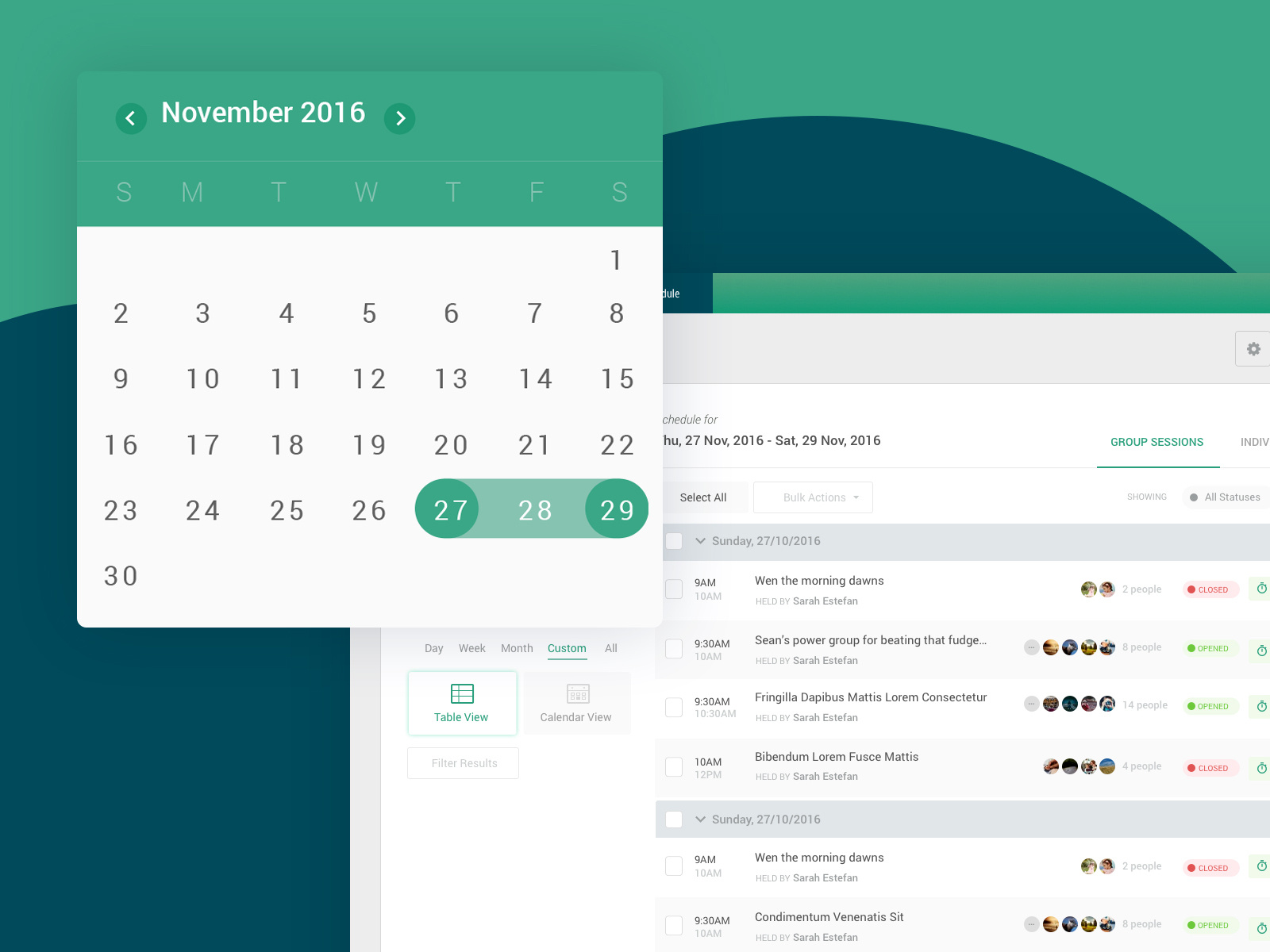 Scheduling Module App by Anton Aladzhov on Dribbble