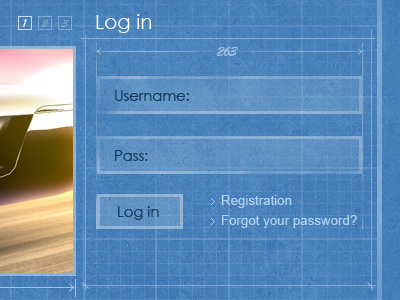 Blueprint Login by Dimitar Stefanov on Dribbble