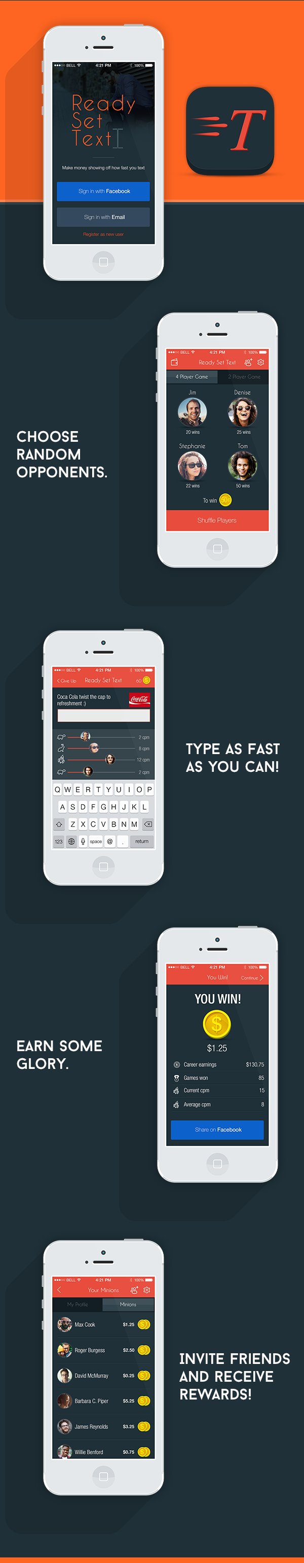 Texting Game UI by Barbara on Dribbble