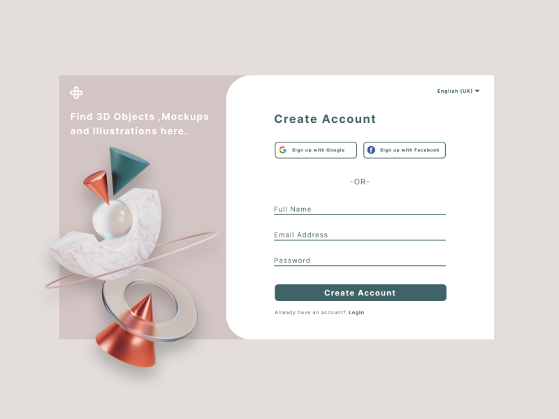 Sign Up Page by Sonam Gupta on Dribbble