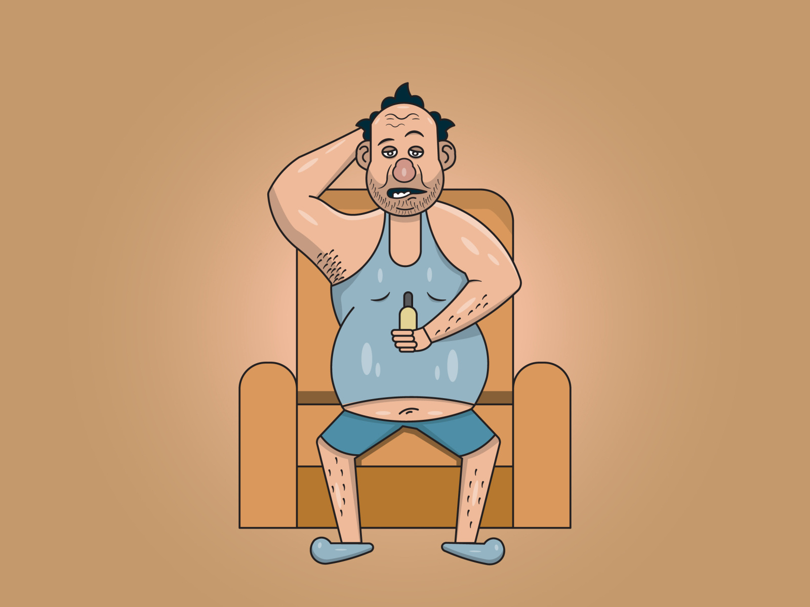 Grumpy Old Man | illustration | Cartoon by Arvin Riaz on Dribbble