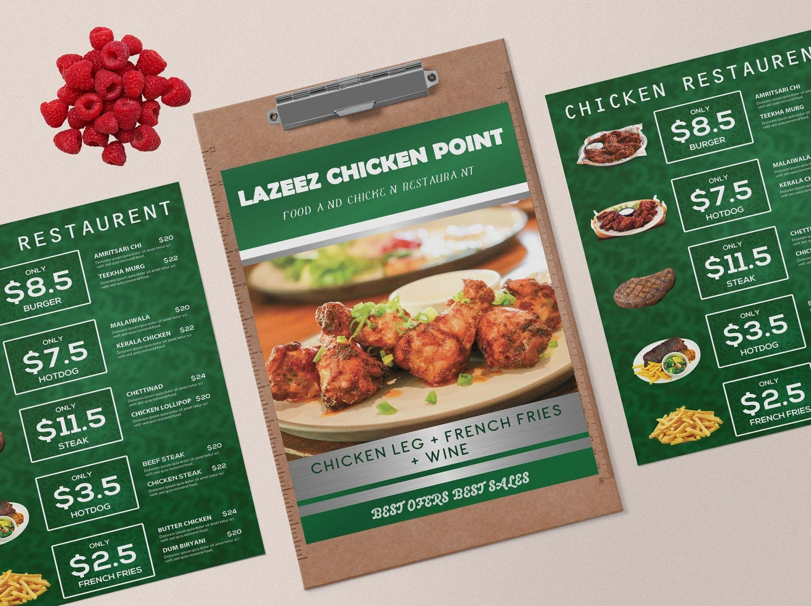 Free Non Veg Chicken Menu Template by PSD SEA on Dribbble