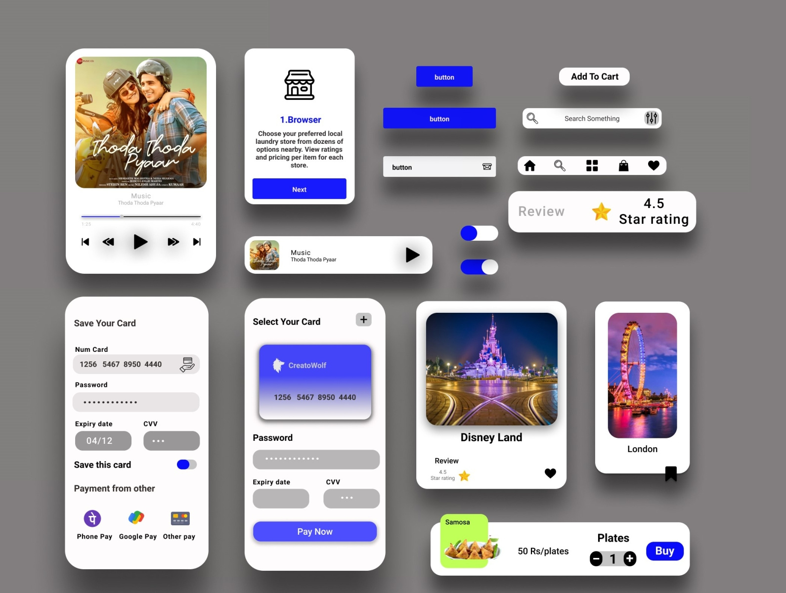 components with elements frame by Ashish Mishra Designer on Dribbble