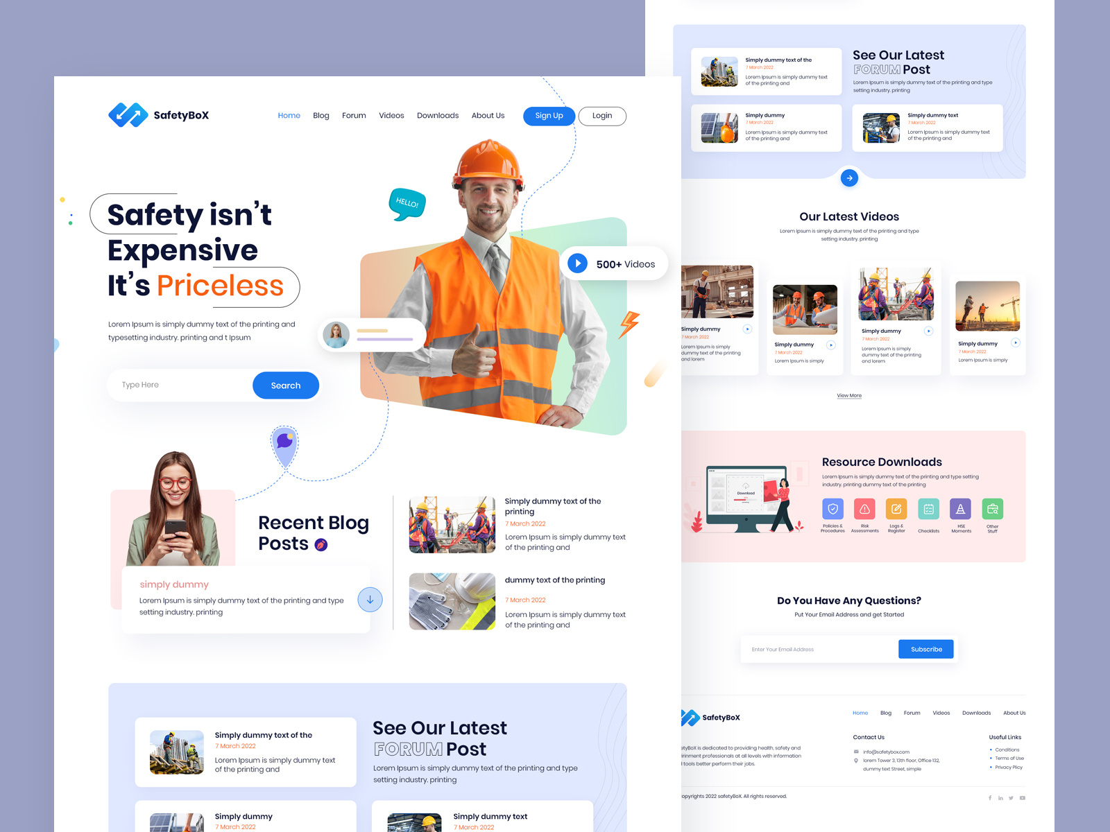 Safety - Landing Page by Jayadas on Dribbble
