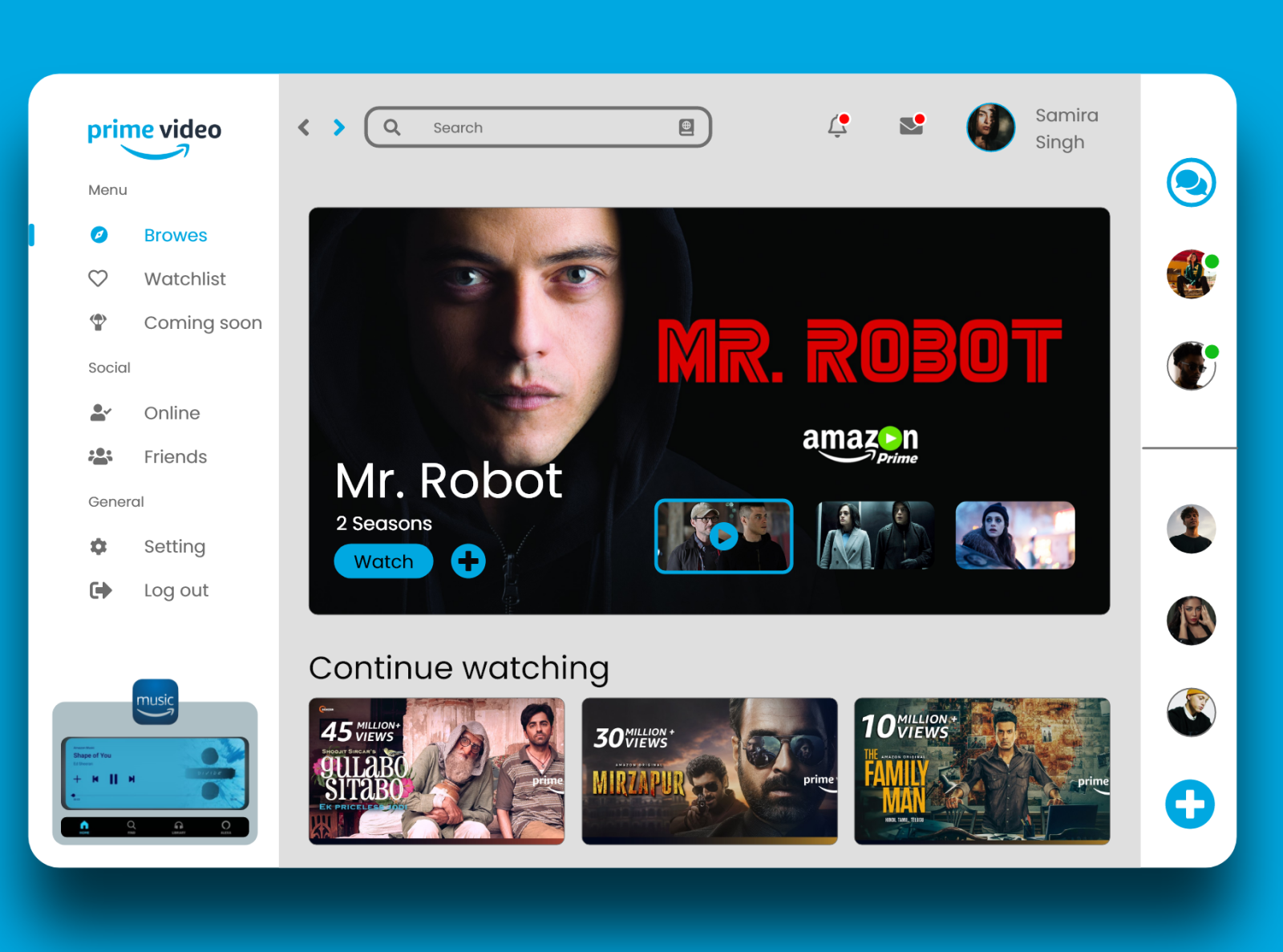Amazon Prime Video Ui by Siddhartha Singh on Dribbble