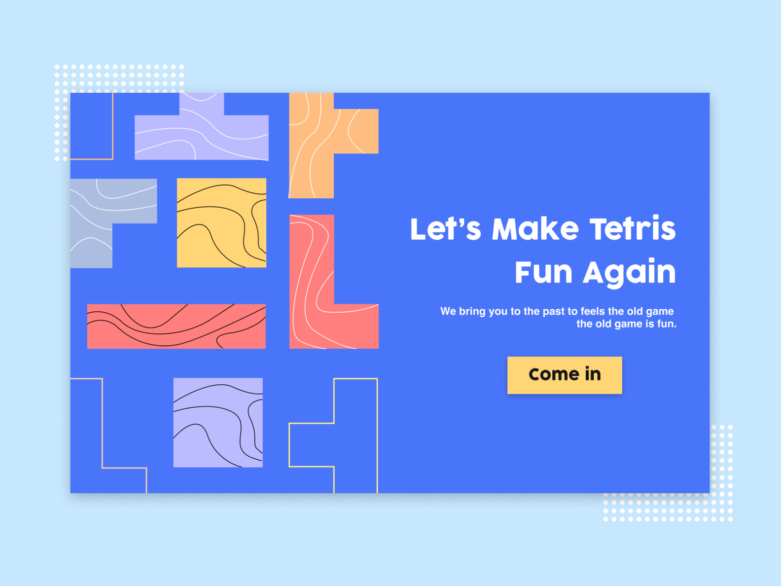 Tetris Landing Page by Lalu Aan on Dribbble