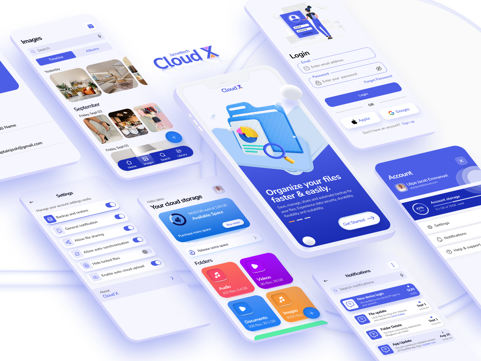 Cloud X (Storage App) by Jacnet Technology on Dribbble
