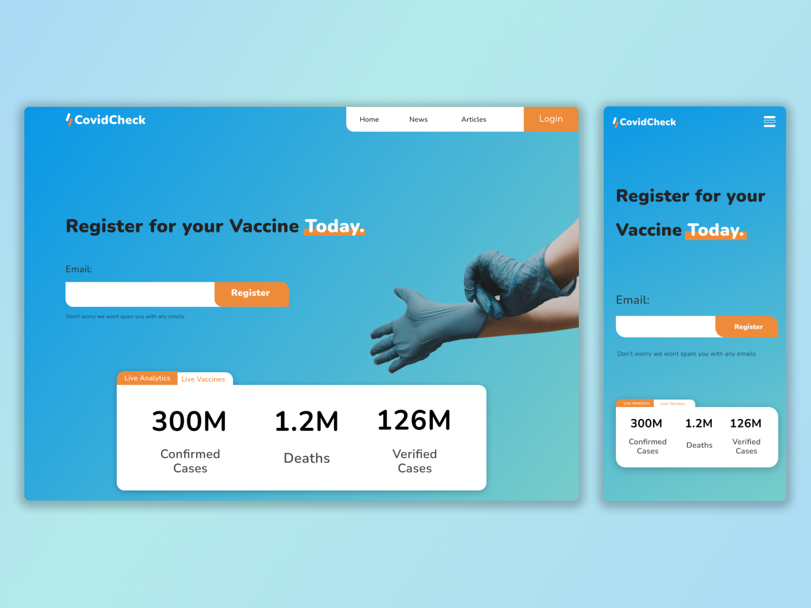Covid News Website | Landing page by bejaoui oussama on Dribbble