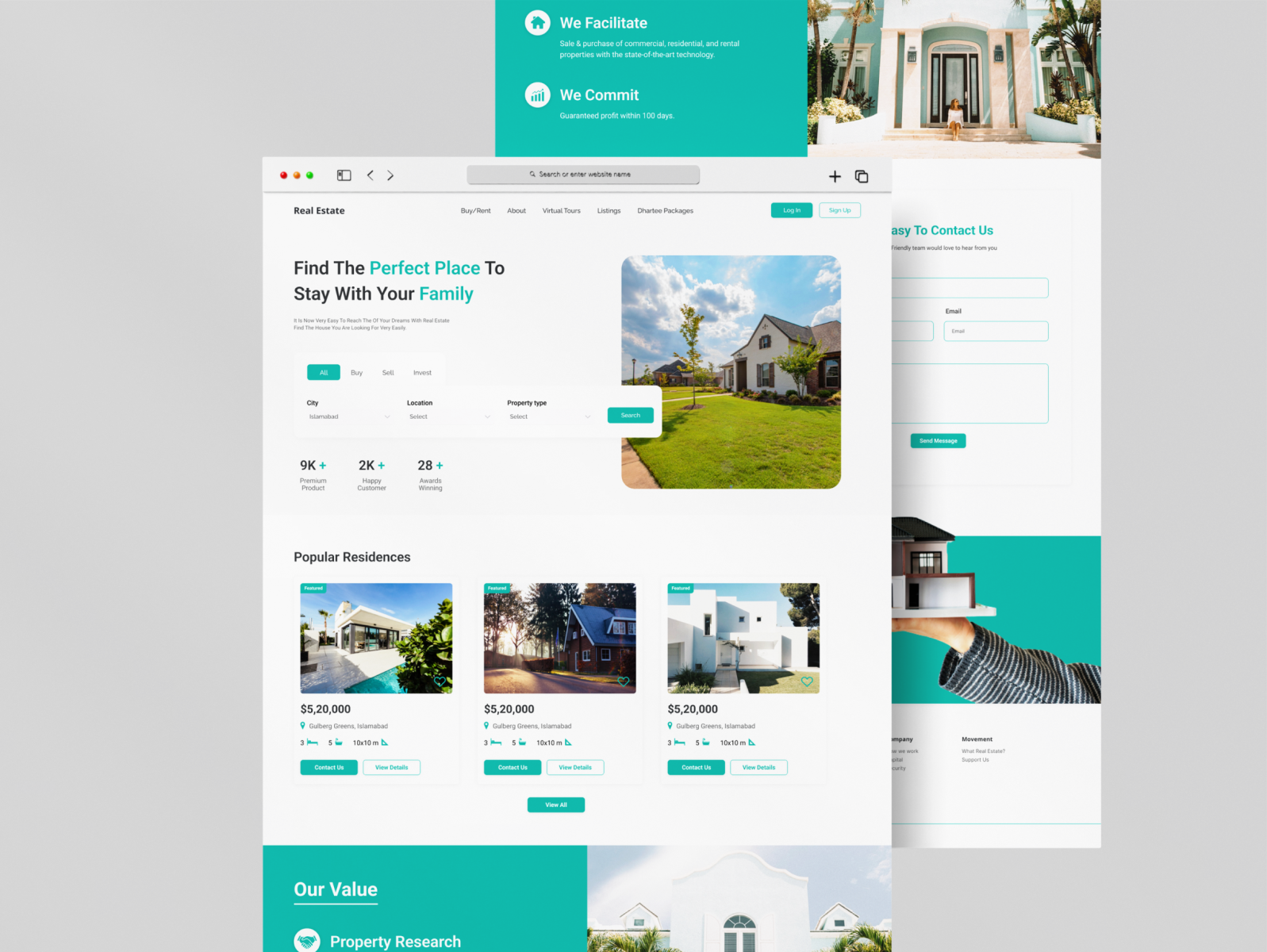 Real Estate UI Design by Ayesha javed on Dribbble