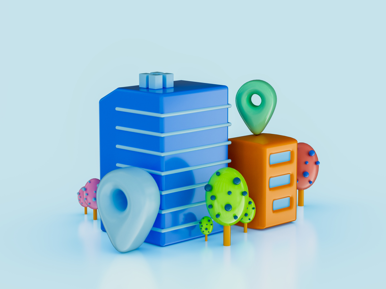 office location mark direction by Tanzim Graphics Zone on Dribbble