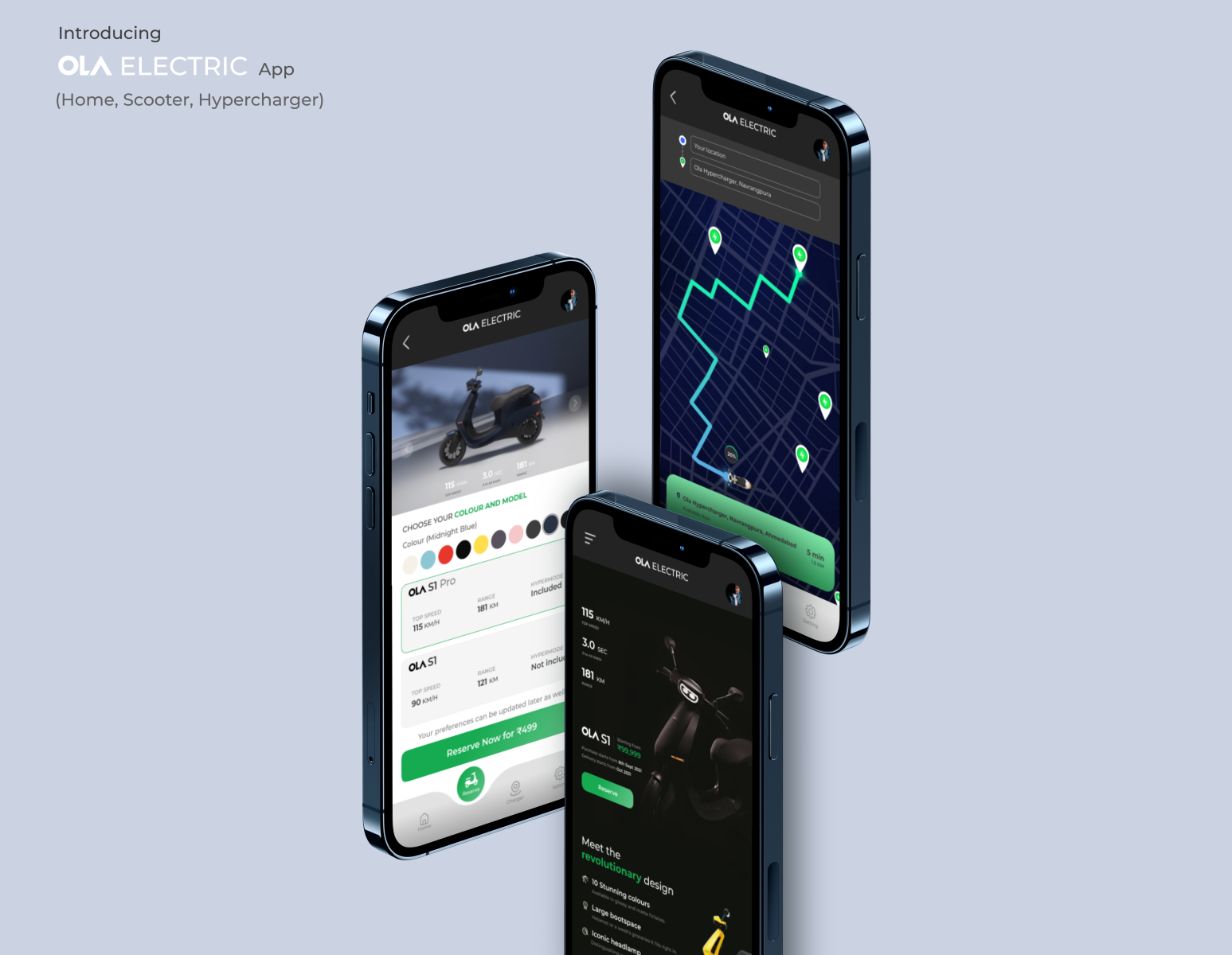 Ola electric app UI design by Abhiraj Solanki on Dribbble