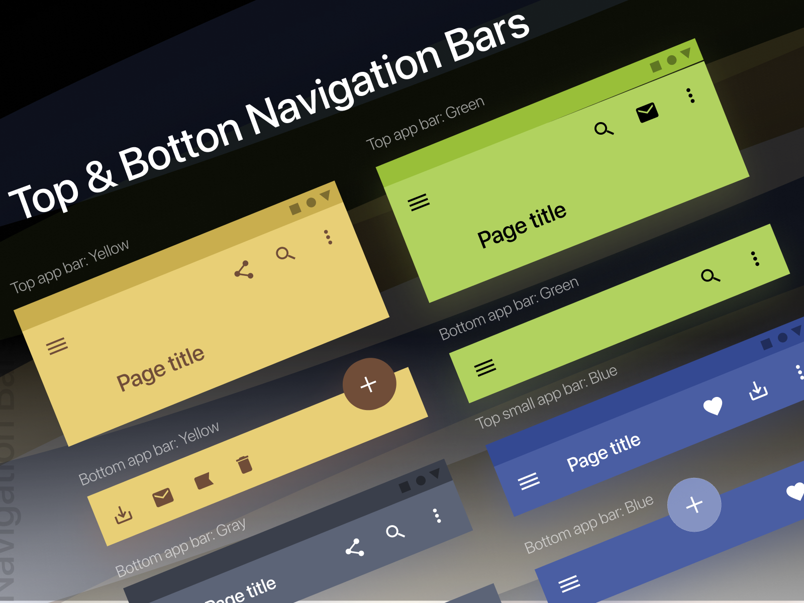 Top & Botton Navigation Bars by Yulia Shyshak on Dribbble