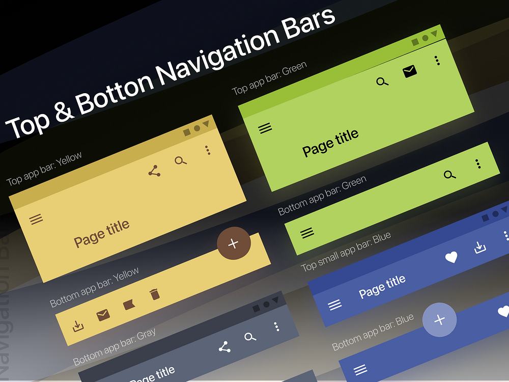 Top & Botton Navigation Bars by Yulia Shyshak on Dribbble