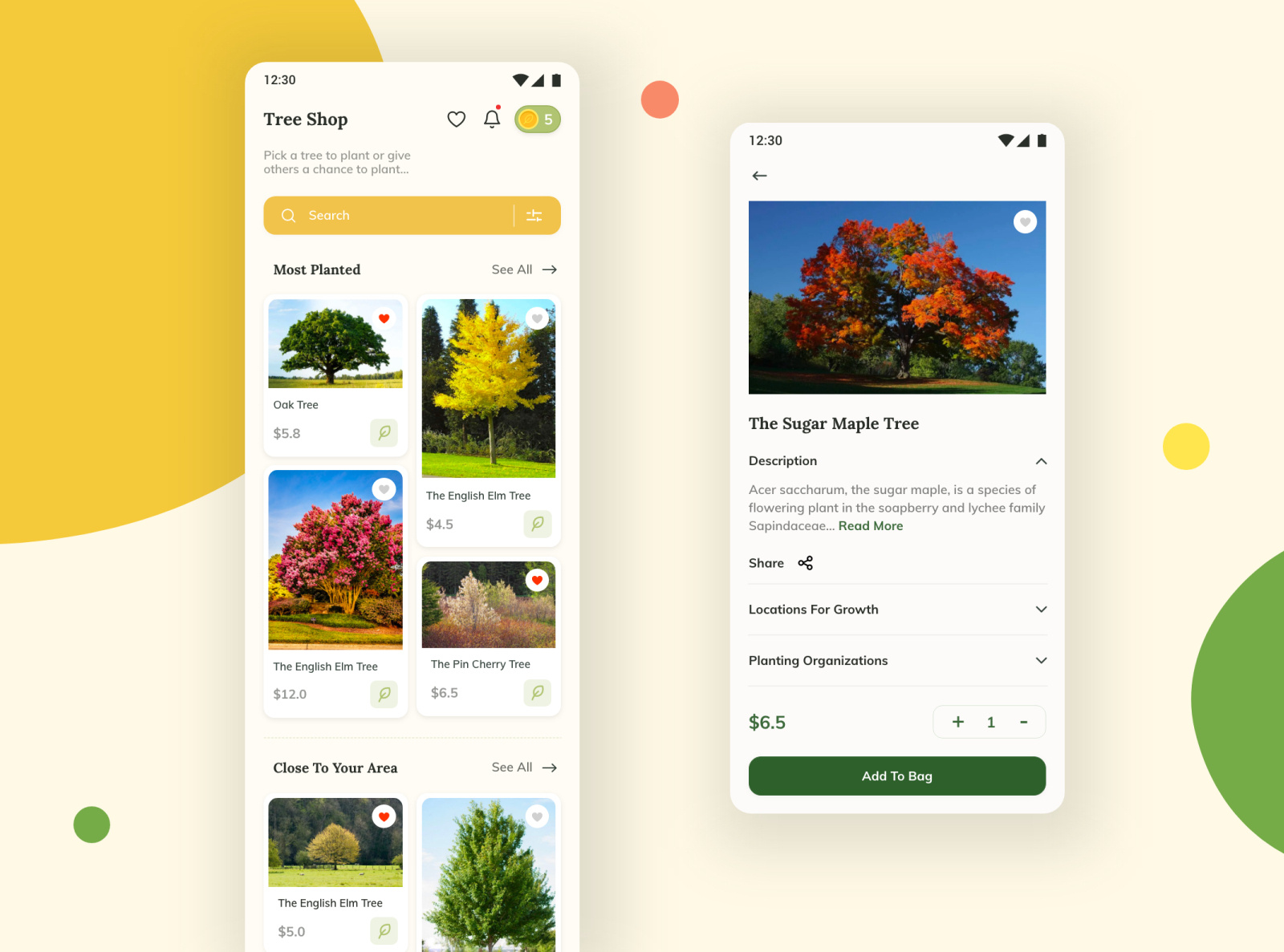 Tree Planting App by Armine Zakaryan on Dribbble