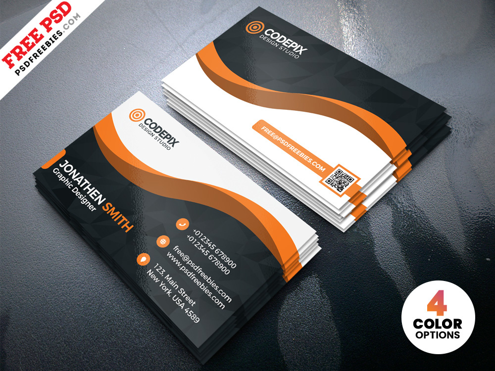 Dribbble Modern business card designs template psd jpg By PSD Freebies
