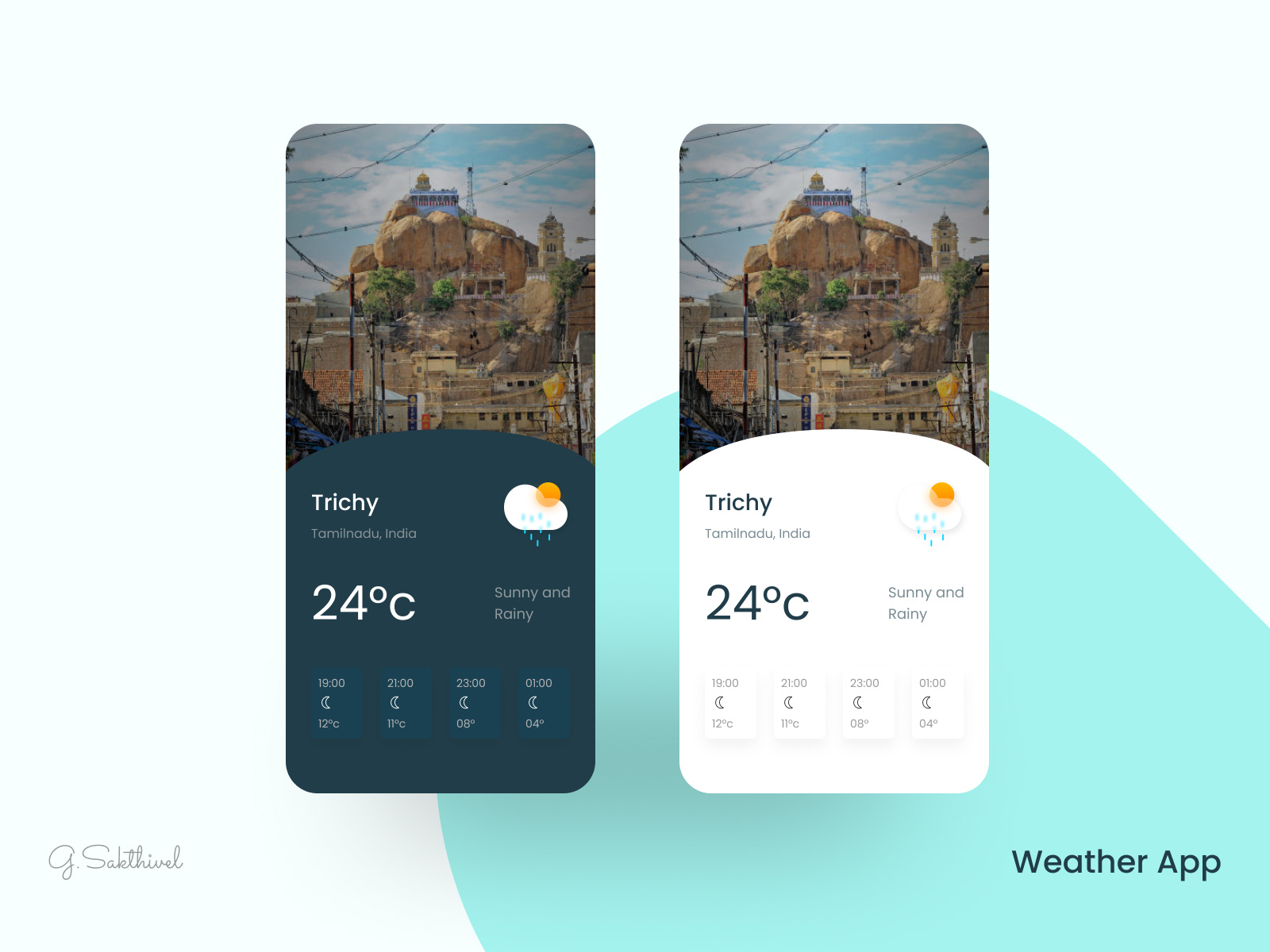 Weather App UI by Sakthivel G on Dribbble