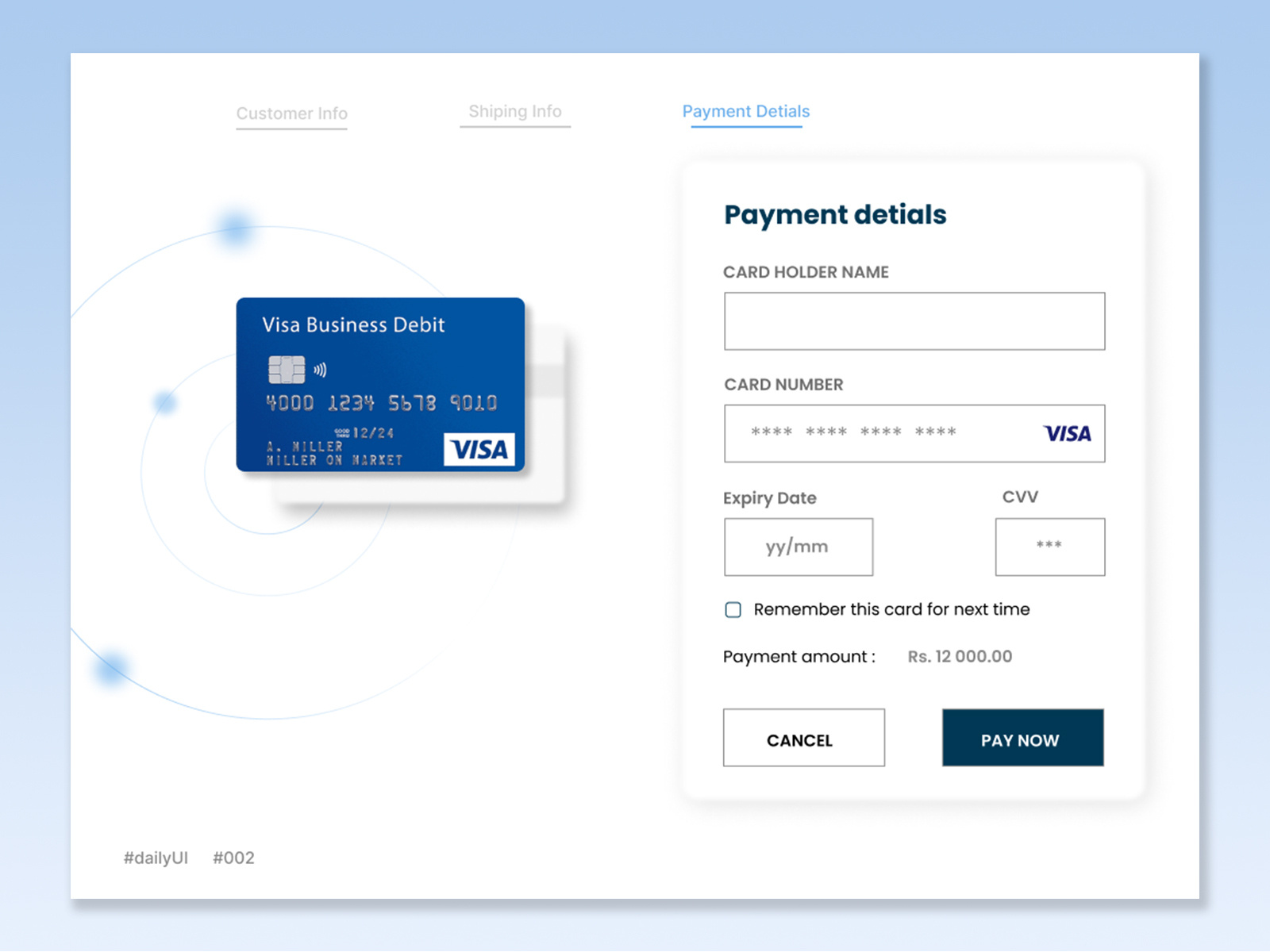 Credit Card Checkout Page by Abeetha jayaweera on Dribbble