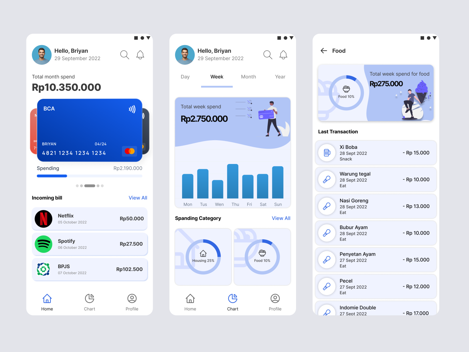 E-Wallet Mobile App by Yoshua TA on Dribbble